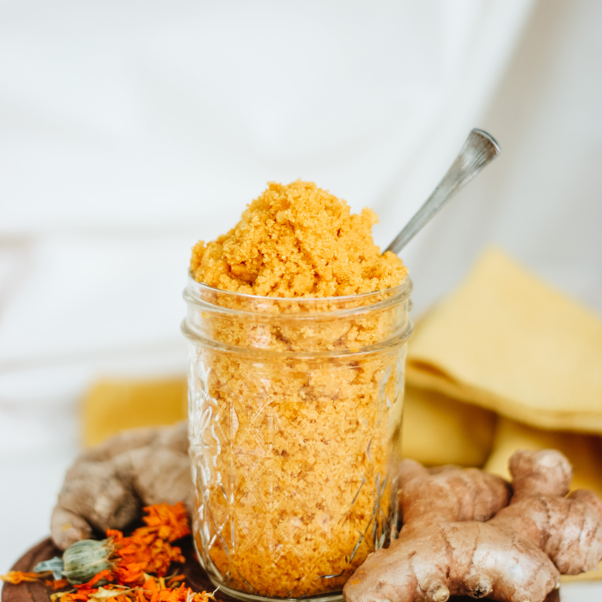 How to Make Homemade Sugar Scrub with Turmeric & Ginger - A Farm to Keep