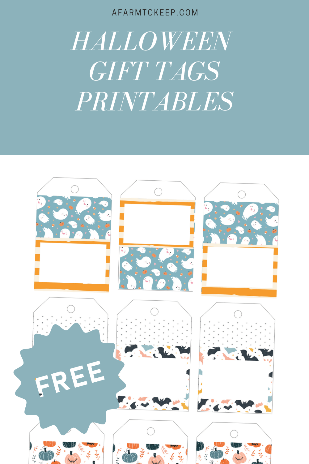Free Printable Halloween Gift Tags - A Farm to Keep