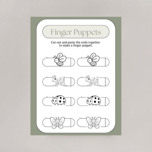 Buzzing Fun: Create Your Own Insect Finger Puppets with Our Free ...