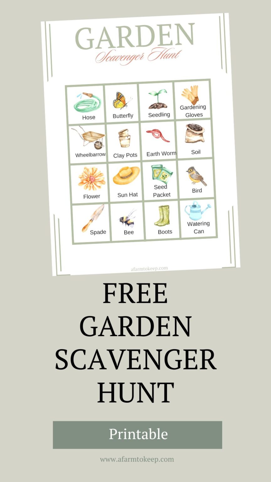 Free Garden Scavenger Hunt Printable for Kids: Explore Nature in Your ...