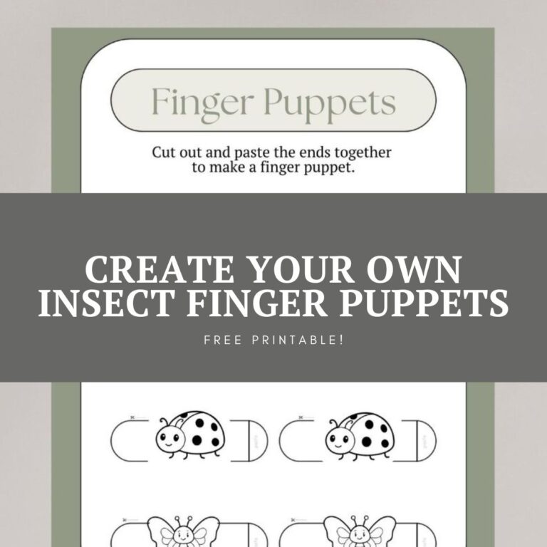Buzzing Fun: Create Your Own Insect Finger Puppets with Our Free ...